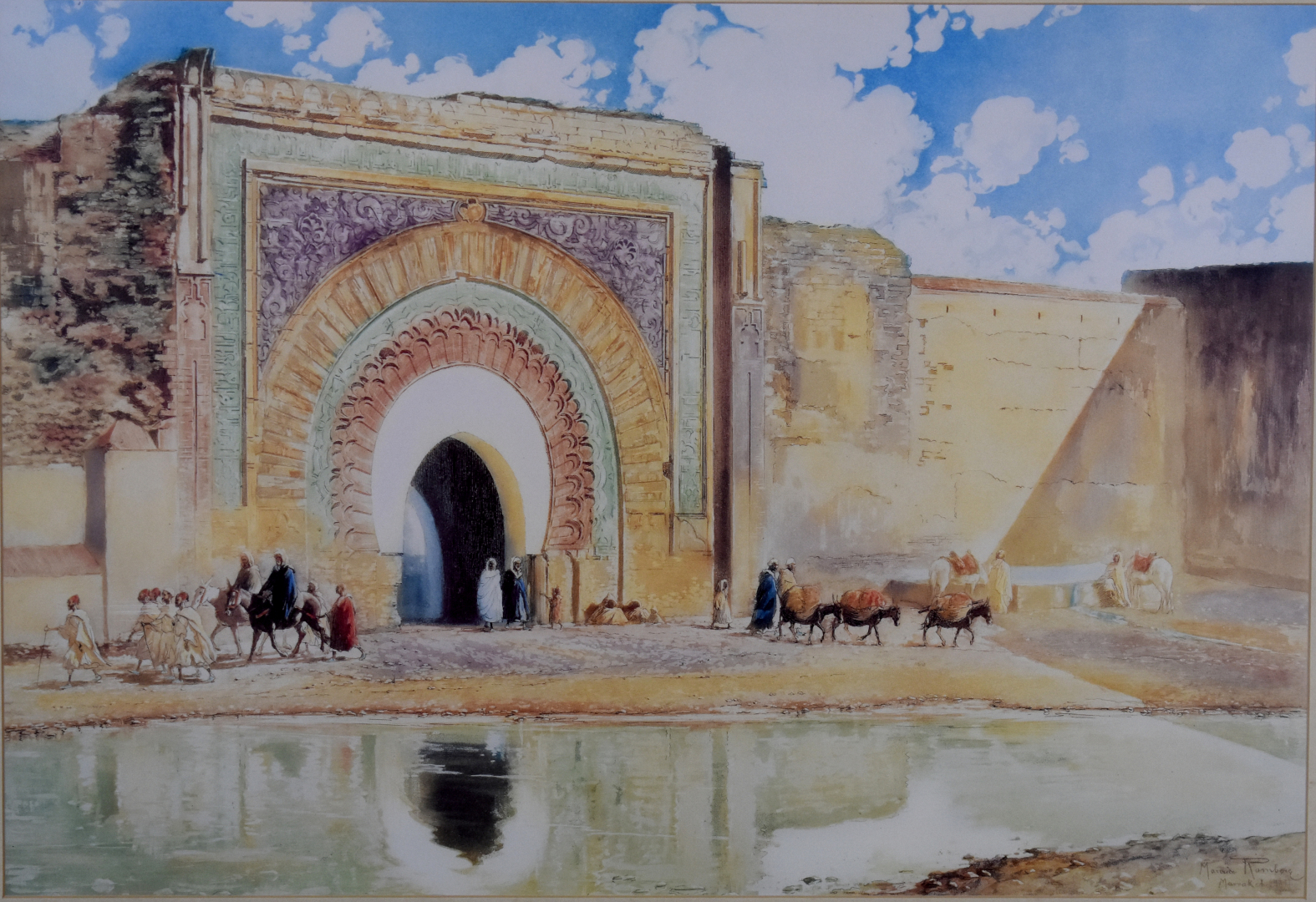 D'après Maurice ROMBERG DE VAUCORBEIL (1861-1943). Porte Bab Agnaou à ...