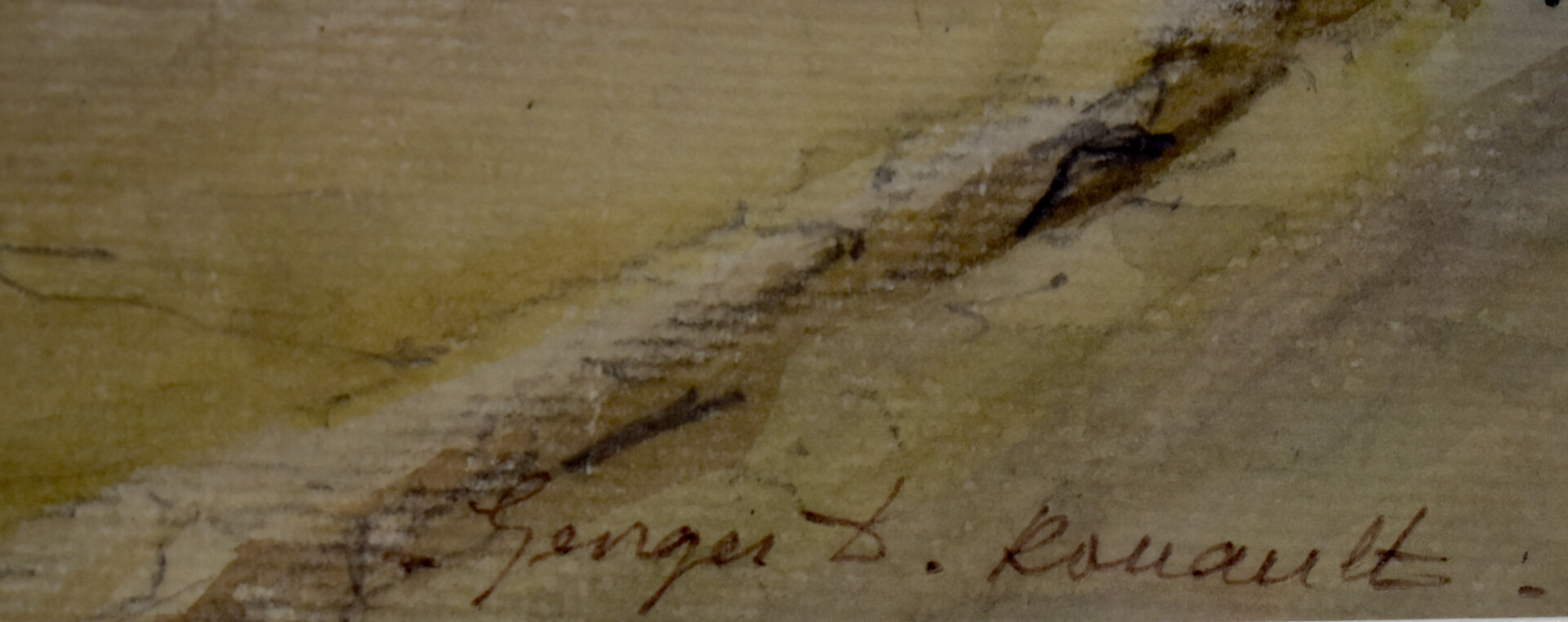 Georges-Dominique ROUAULT (1904-2002). Vue de Montmartre. Dessin à l ...