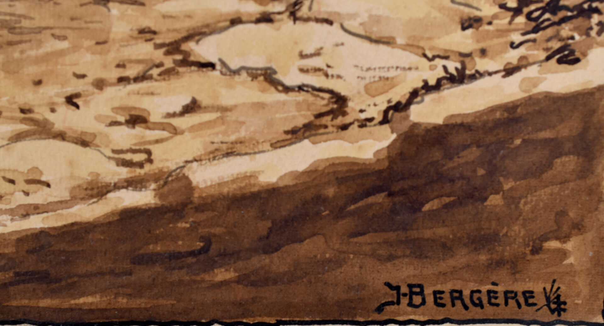 J. BEREGERE (XXe siècle). Paysage au ruisseau, et "Canillo Andorre ...