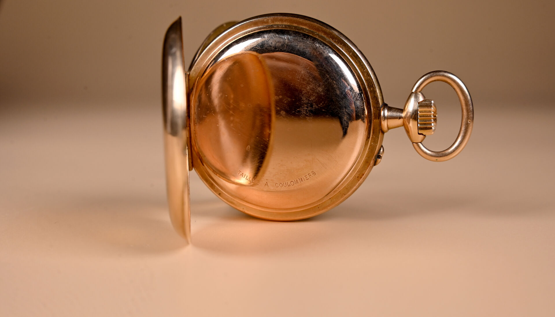 Montre de gousset à complications en or jaune 18K 750/1000e avec cadran ...
