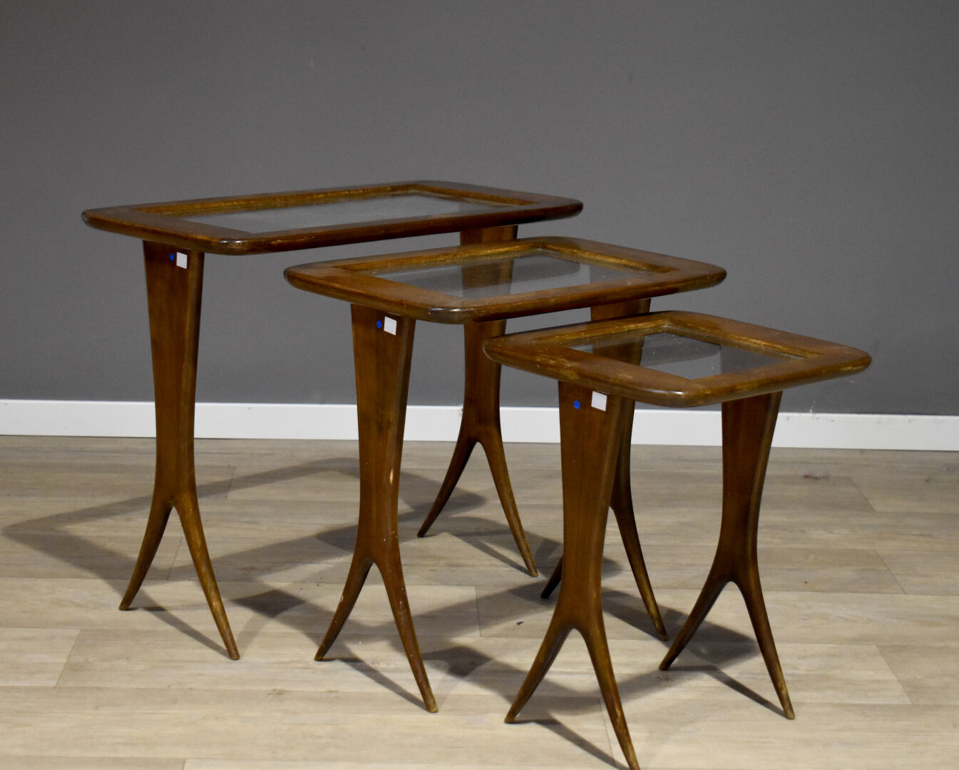 Attribuées à Raphaël RAFFEL dit « RAPHAËL » (1912-2000). Trois tables ...